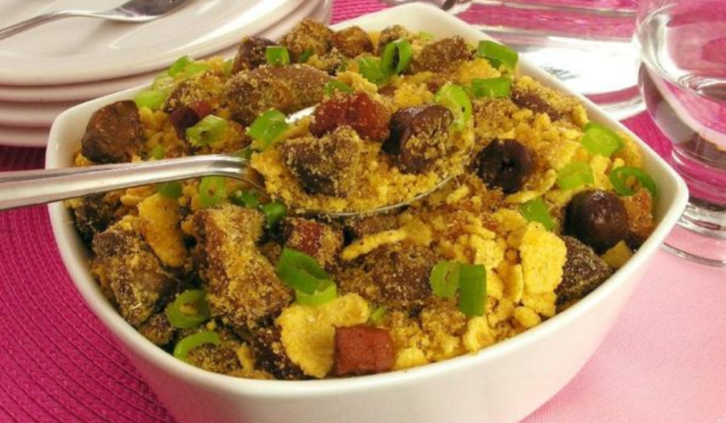 Farofa de miúdos de galinha - Receitas Maravilhosa