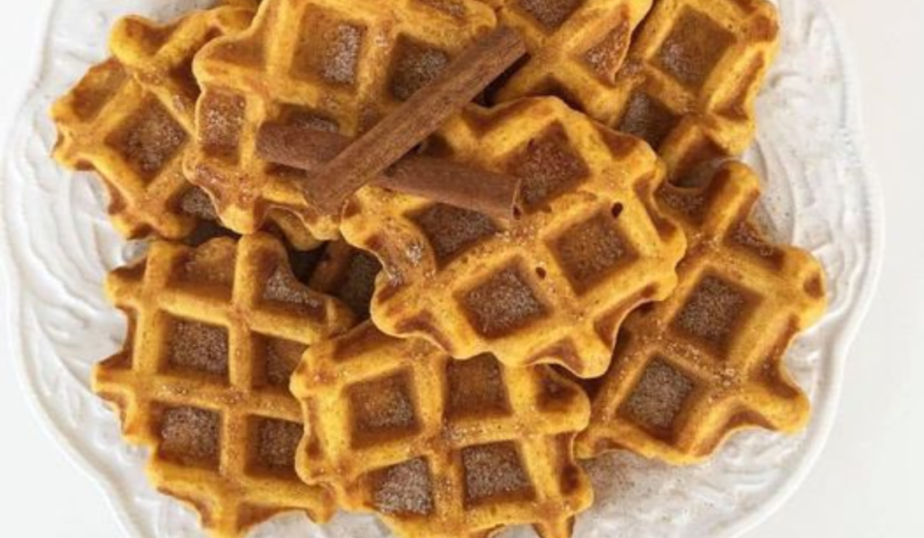 Waffles de abóbora e canela - Receitas Maravilhosa